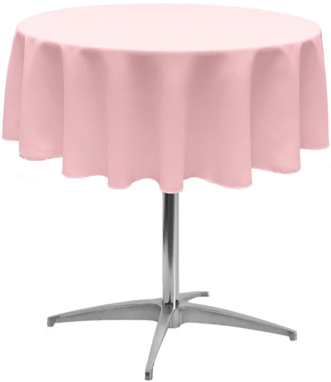 Blush Pink, Round Polyester Poplin Table Overlay, Coffee Table Cover ...