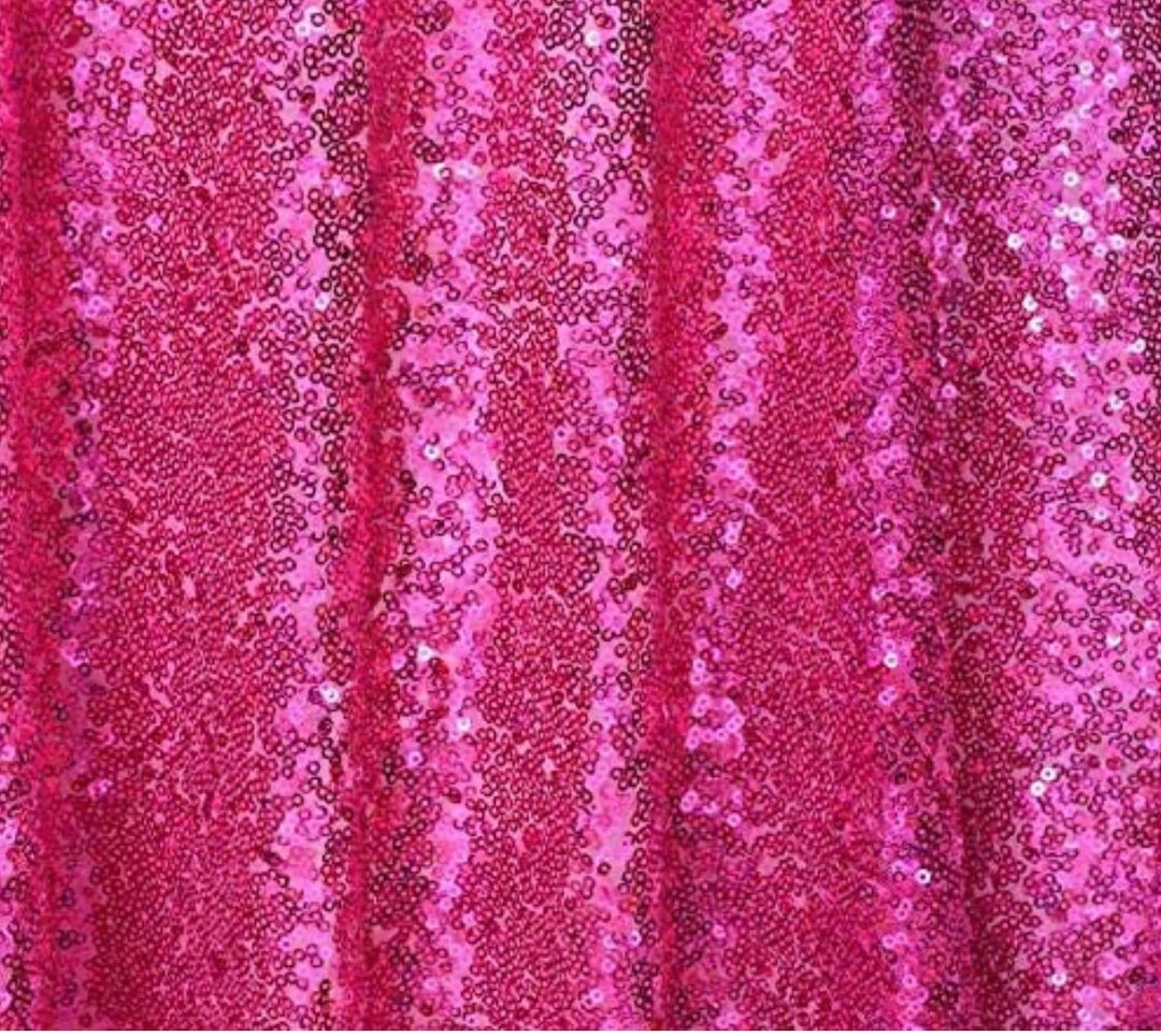 50" Wide Mini Glitz Disc Sequins Fabric, Fuchsia - Etsy