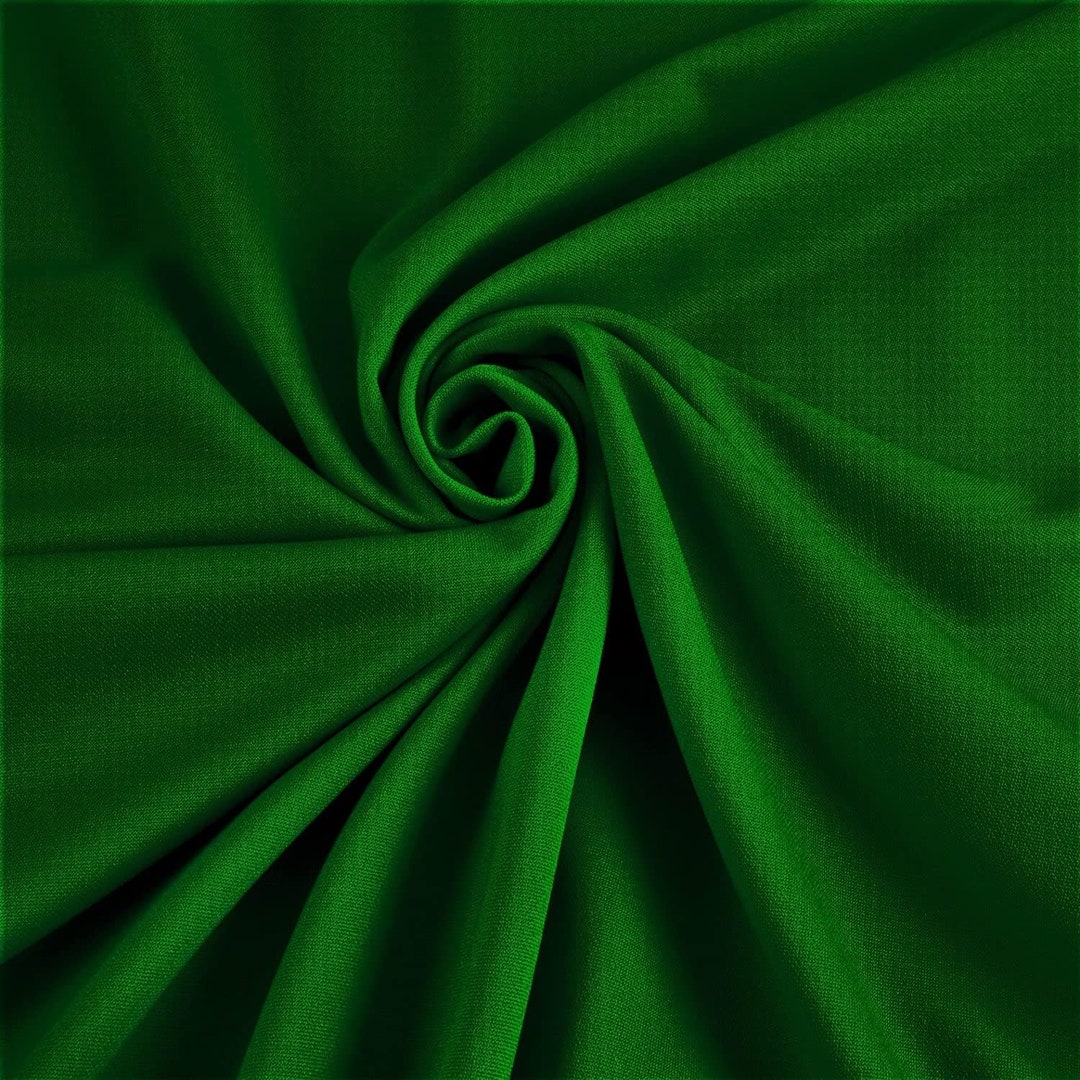 Emerald Green 60" Wide 100% Polyester Wrinkle Free Stretch Double Knit ...