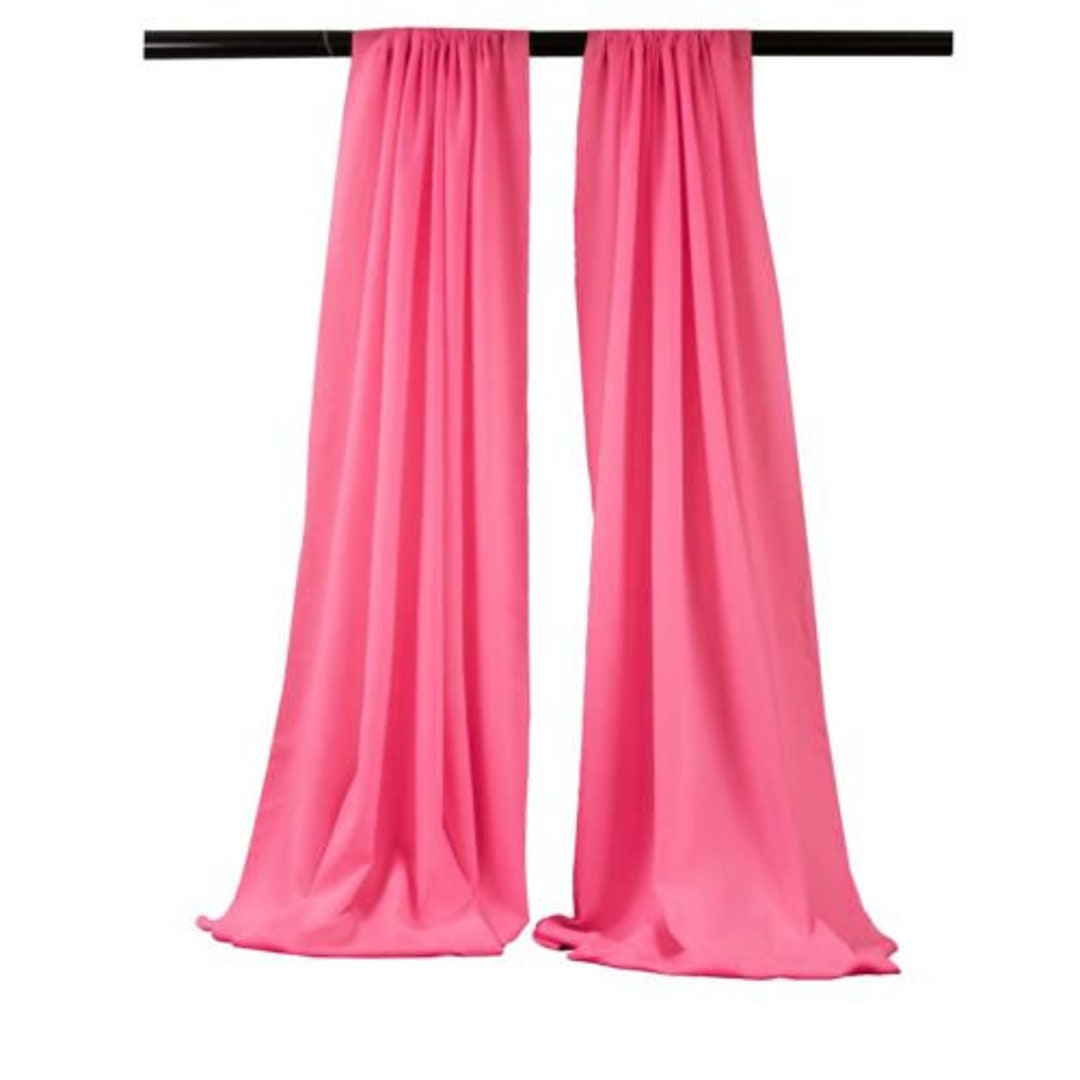 Hot Pink, Polyester Poplin Backdrop Drape Curtain Panels, Room Divider ...
