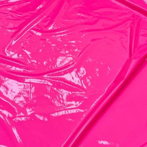 Shiny Neon Pink Stretch Vinyl Latex Fabric by the Yard, 54" Wide, DIY ...