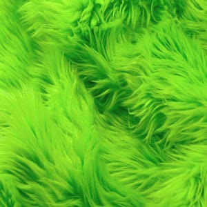 Lime Green, 60" Wide Luxury Long Pile Soft Shaggy Creative Cosplay ...