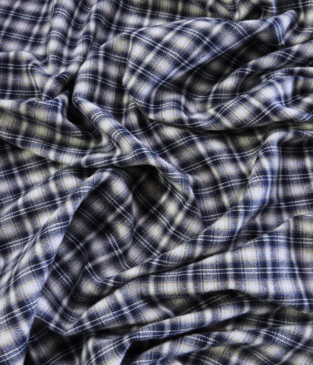 Cream & Blue # 18 - Tartan Plaid Flannel 60" Wide 100% Cotton Flannel ...