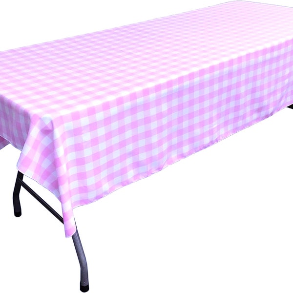 Pink Gingham Tablecloth - Etsy