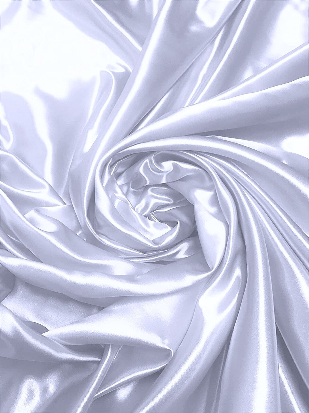 White 20 Yards 60 Wide Medium Weight Shiny Satin Fabric, Durable for ...