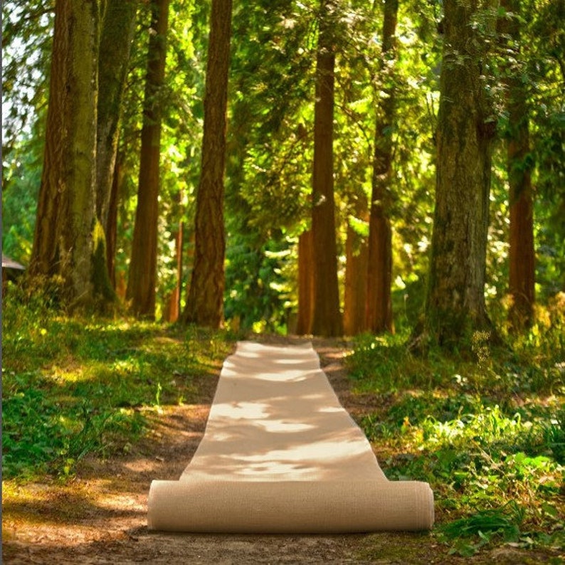 40" Wide Natural Burlap Rustic Wedding Isle Runner, Wedding Decoration ...