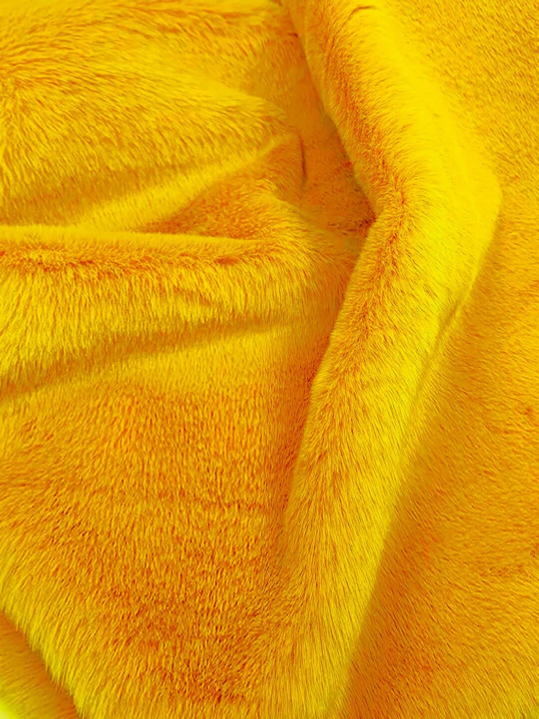 Yellow 60" Wide Super Soft, Cushy and Fluffy Short Plush Shaggy Faux ...