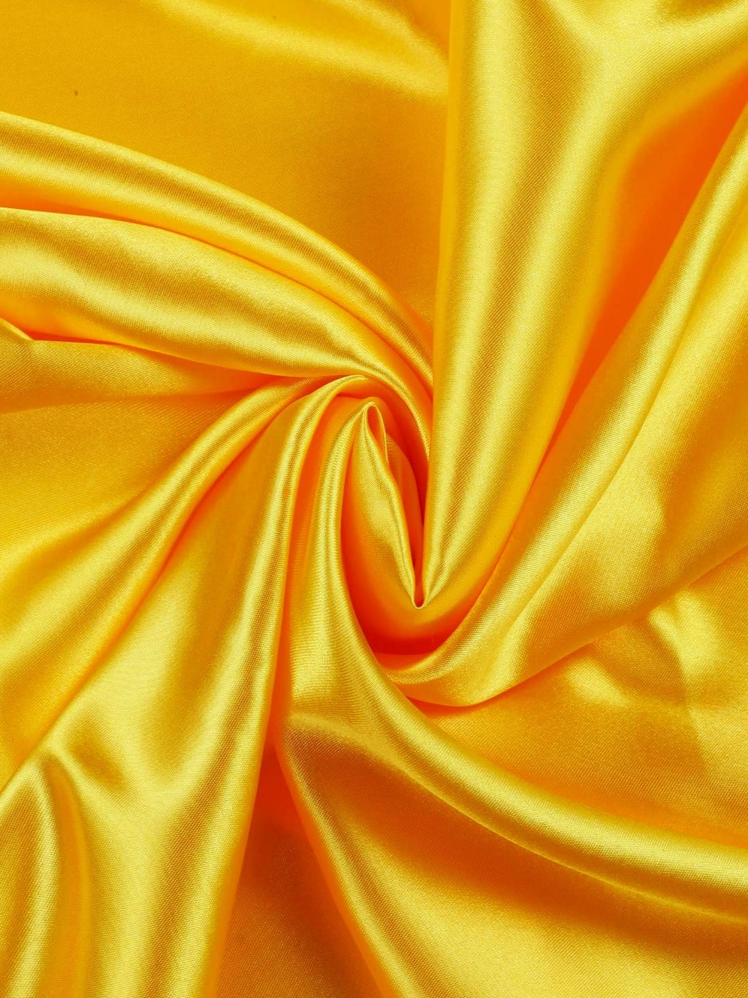 Dark Yellow 60" Wide Light Weight Non-stretch Silky Charmeuse Bridal ...