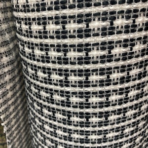 Black & White 58” Wide Chenille Tweed Boucle Suiting Fabric by the Yard ...
