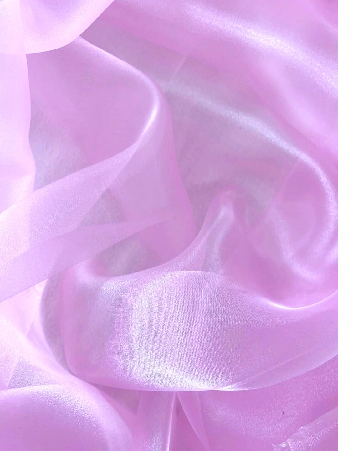 Candy Pink 60" Wide Polyester Light Weight, See Through, Sheer Mirror ...
