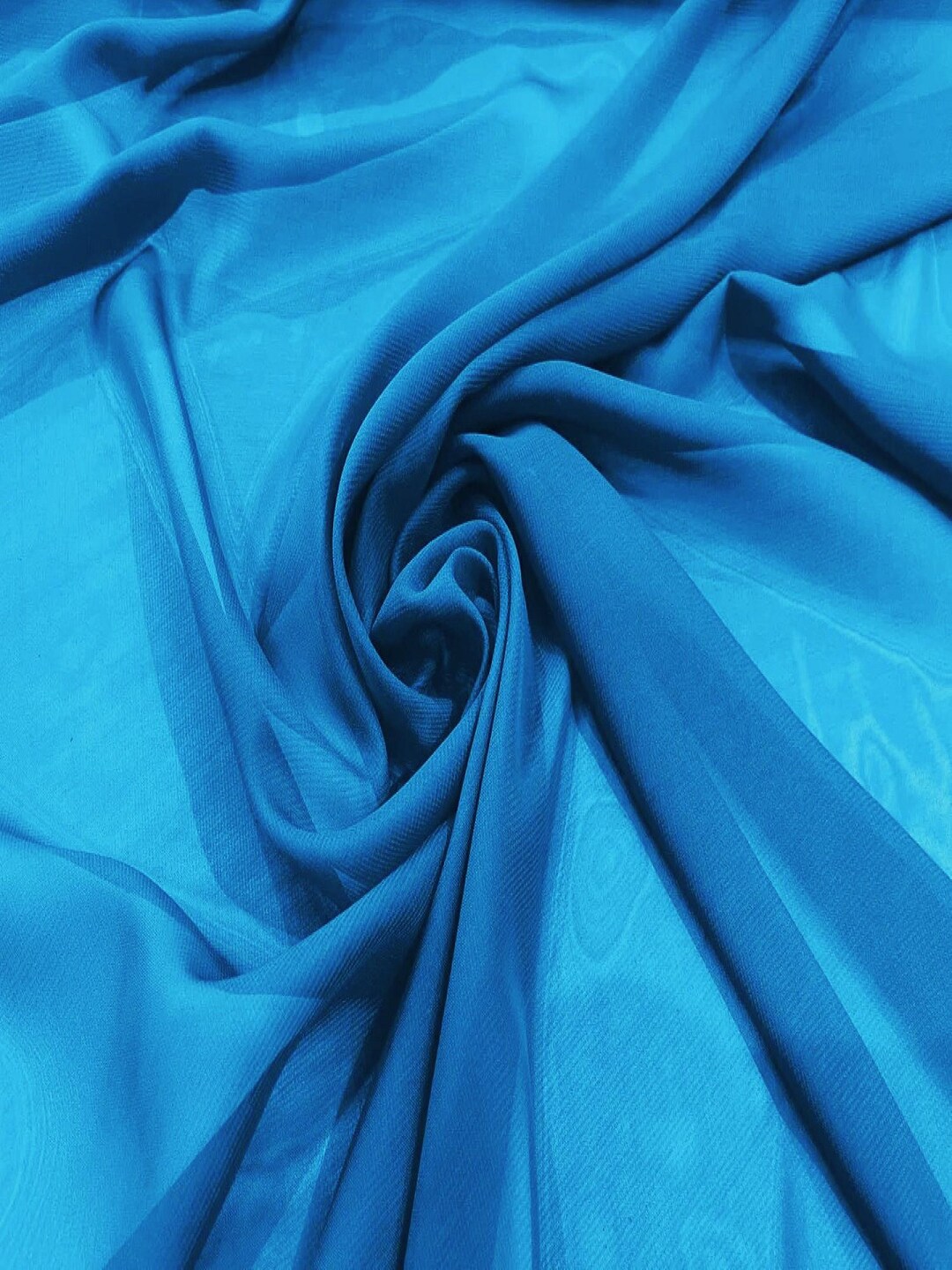 Peacock 60" Wide Silky Chiffon Fabric | Imitation Silk Chiffon | Super ...
