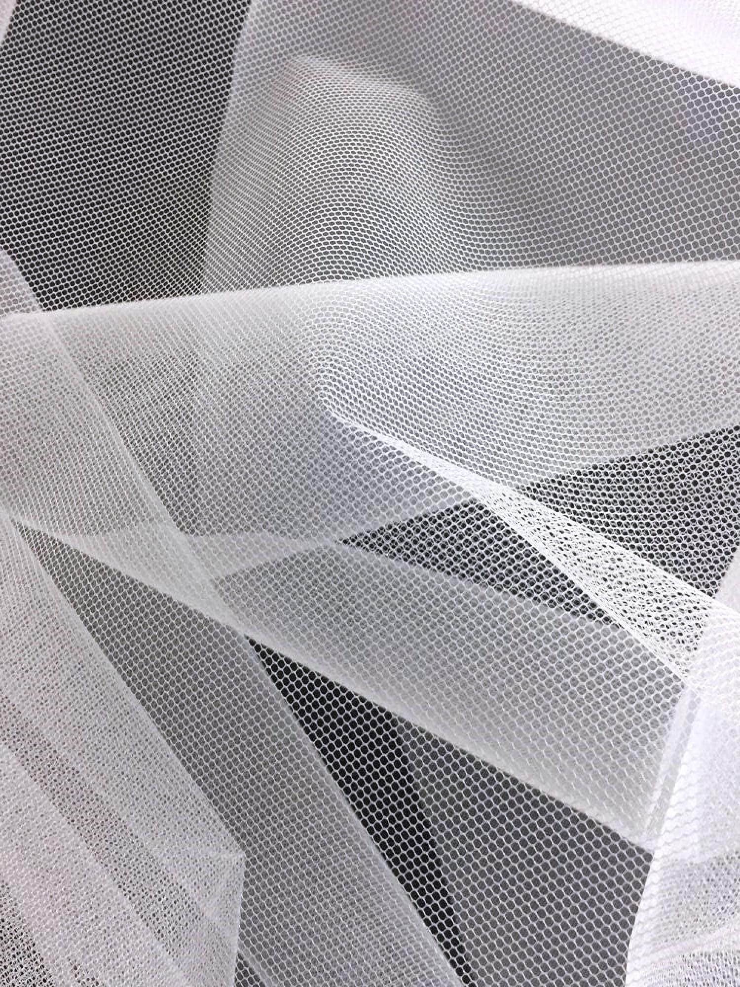 White 58" Wide Petticoat Hard Net Fabric Stiff Tulle Mesh Can-can Net ...