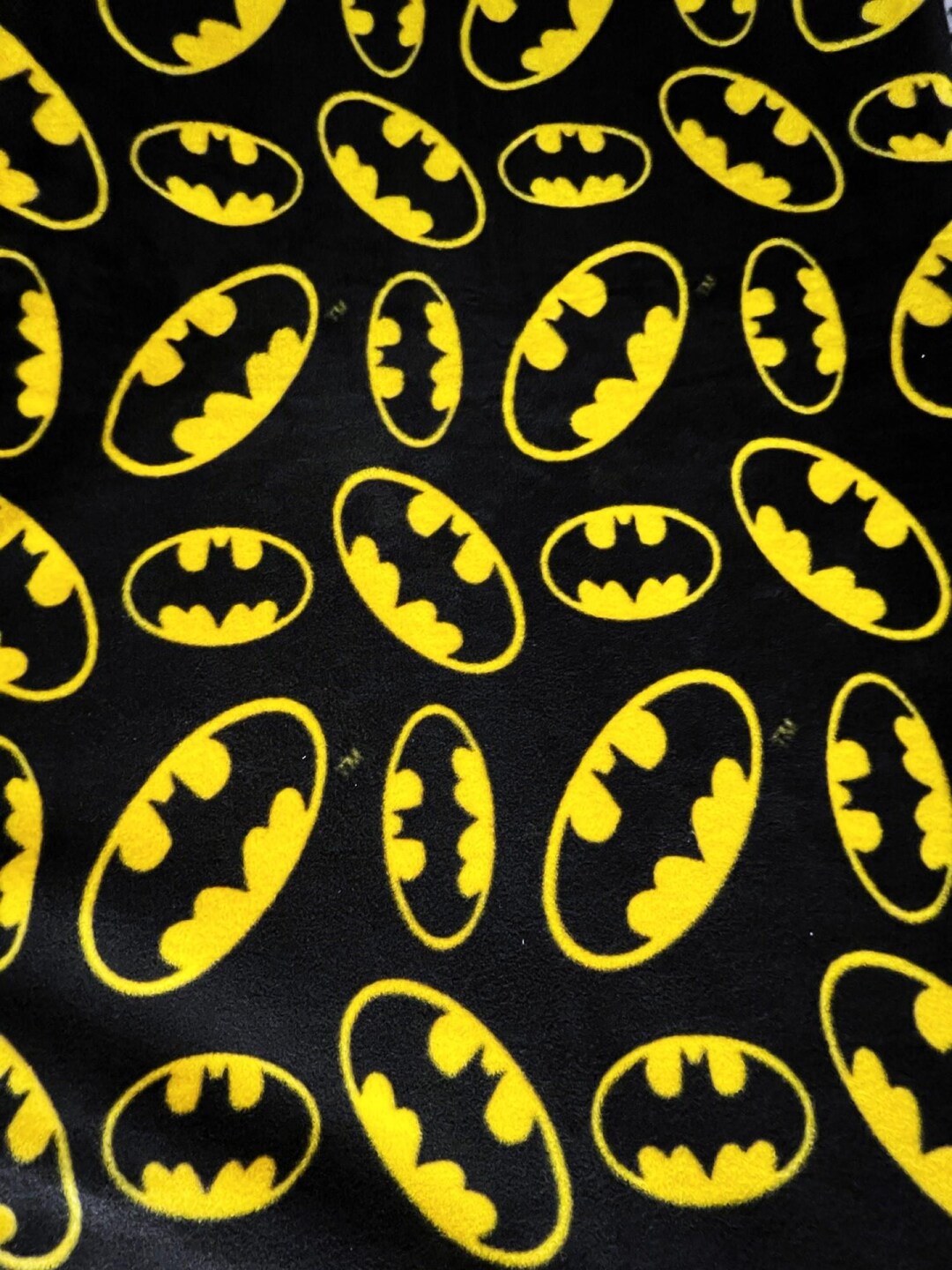 60 Wide Batman Superhero Comic Print Polar Fleece Blanket Fabric by the ...
