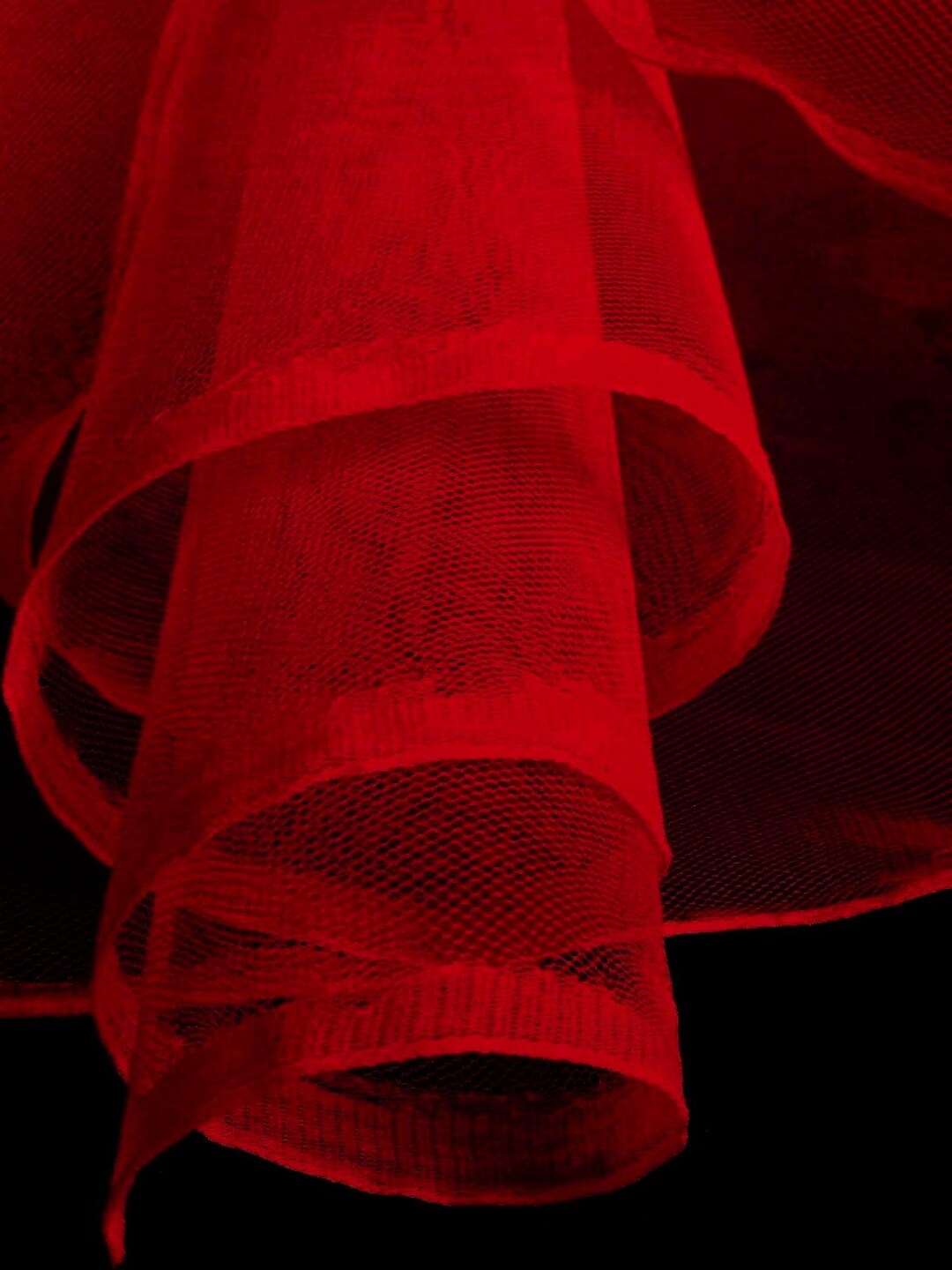 Red 58" Wide Petticoat Hard Net Fabric Stiff Tulle Mesh Can-can Net ...