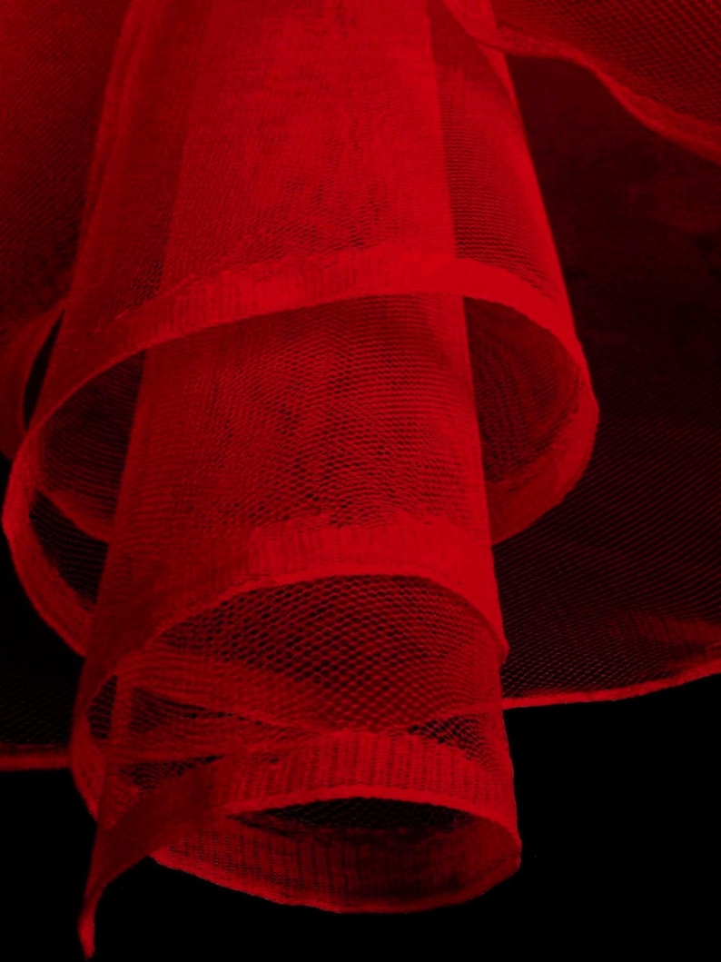 Red 58 Wide Petticoat Hard Net Fabric Stiff Tulle Mesh Can-can Net Wrap ...