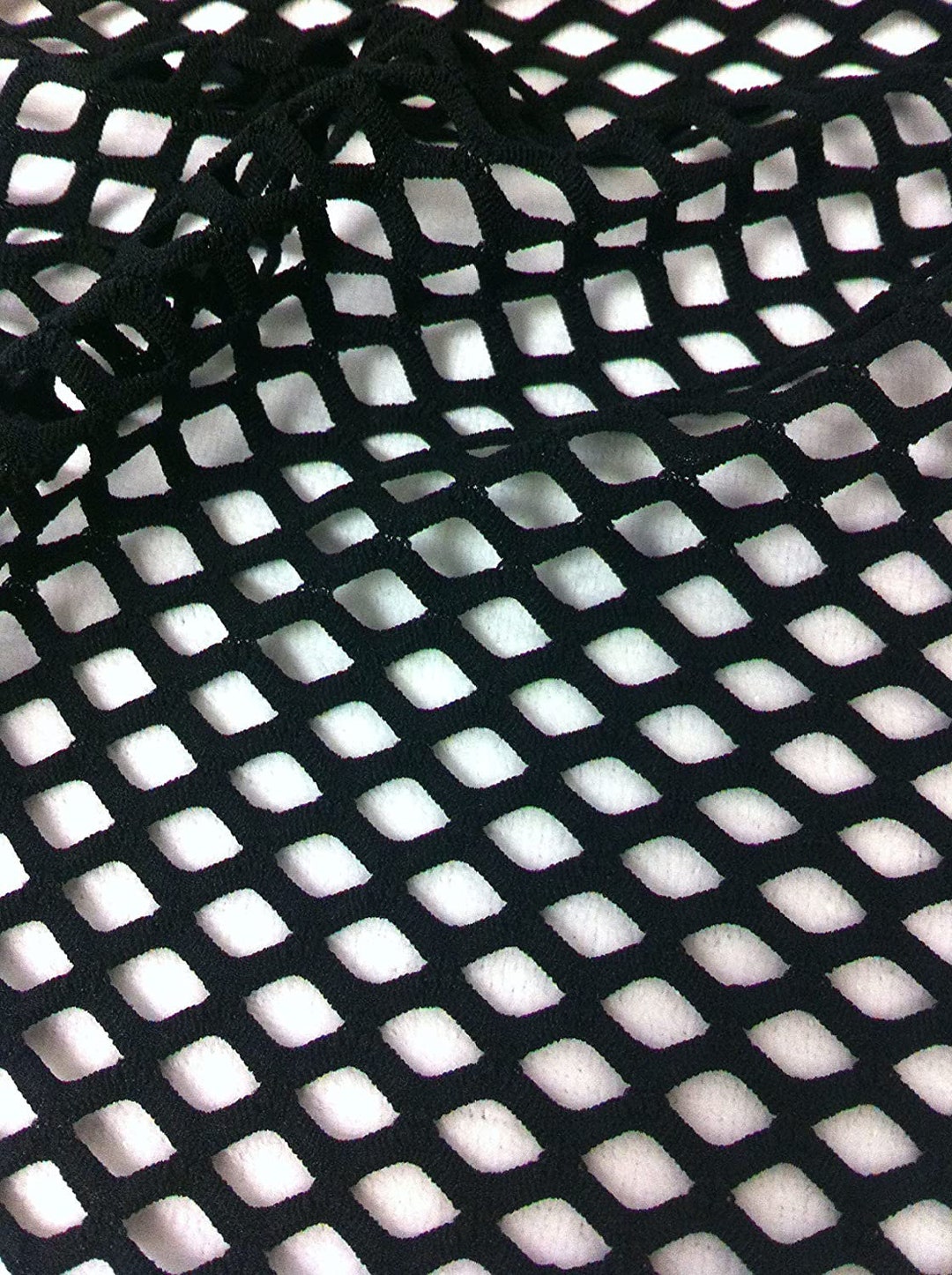 60" Wide Big Hole Diamond Mesh NO Stretch Polyester Spandex Fish Net ...