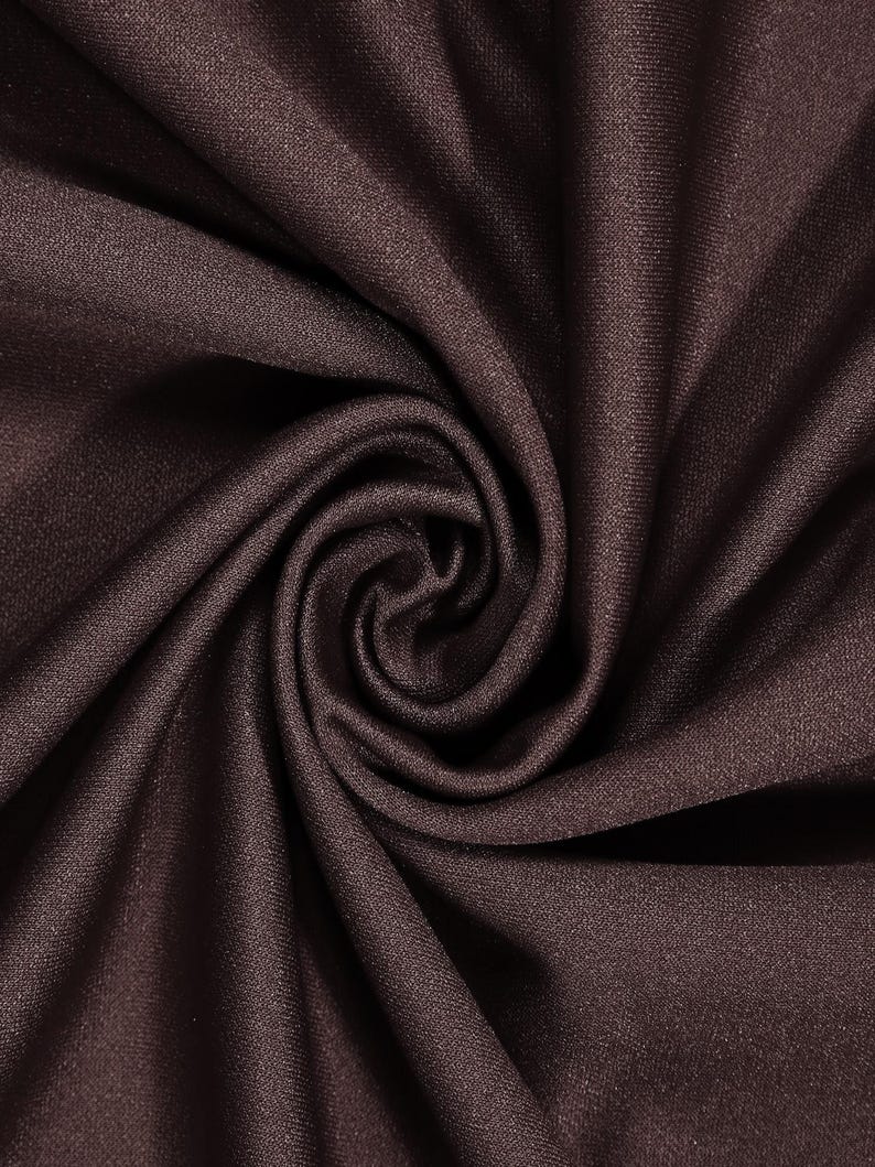 Brown 60" Wide 100% Polyester Wrinkle Free Stretch Double Knit Scuba ...