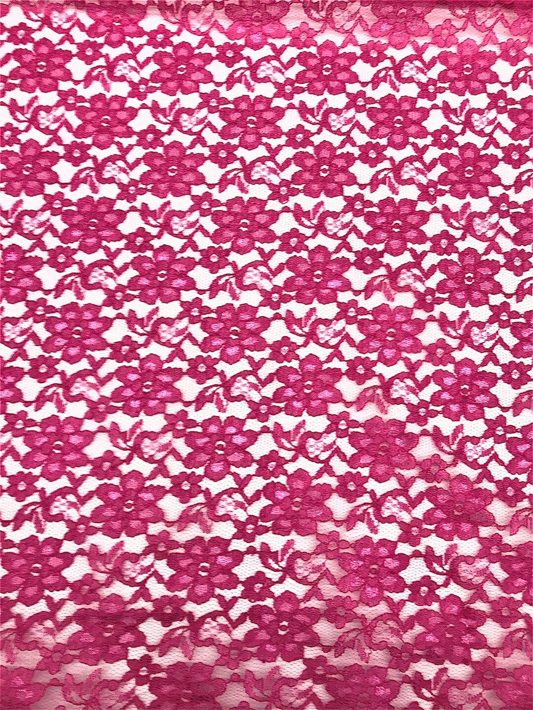 Fuchsia 58/60" Wide Raschel Lace Fabric, Vintage Lace Fabric for ...