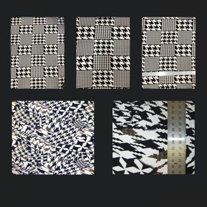 60" Wide Big and Small Houndstooth Design on Polyester Spandex Fabric ...
