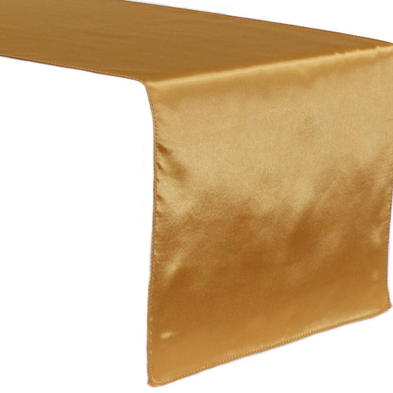 Gold Satin Table Runner - Etsy