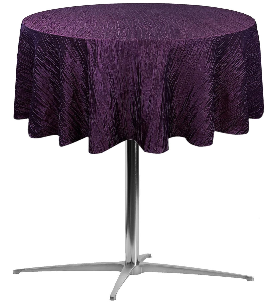 Eggplant | Round Tablecloth | Light Weight Accordion Design | Crushed ...