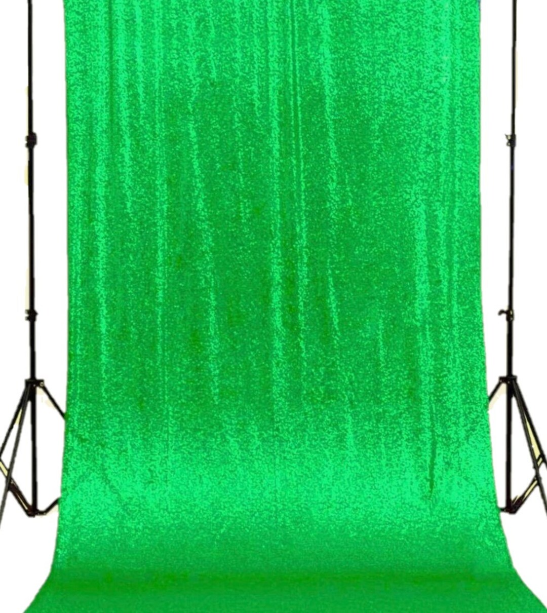 Emerald Green, 4' Feet Wide X 9 ' Feet High, Mini Glitz Sequins ...