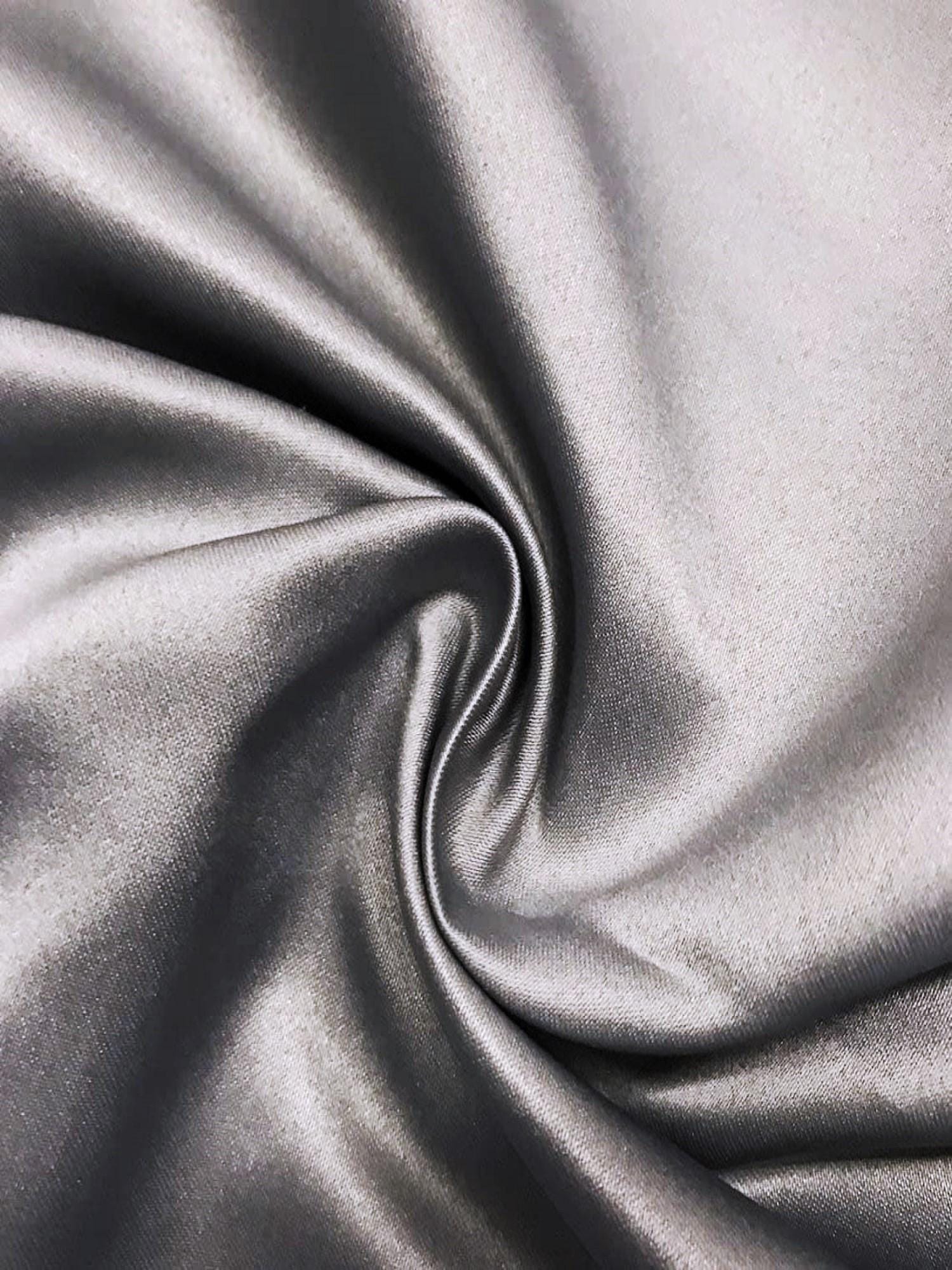 Gray 60" Wide Matte Satin (peau De Soie) Silk Skin Duchess Bridesmaid ...