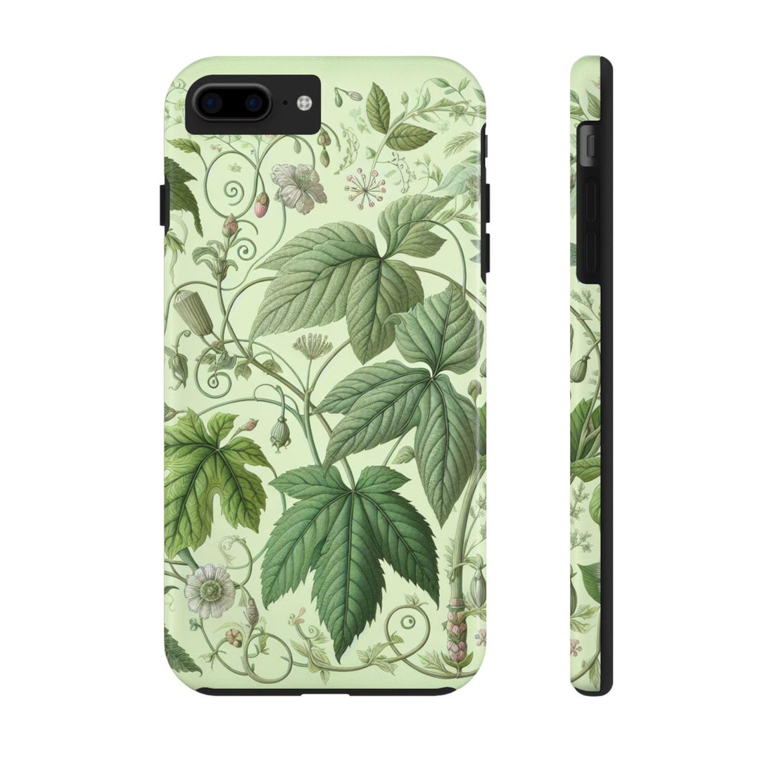 Botanical Tough Phone Case, Floral Phone Cover, Nature Pattern Phone ...