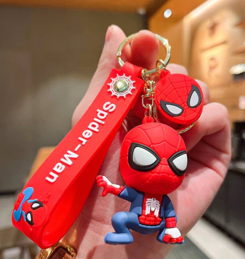 Marvel Spider Man Keychain - Etsy