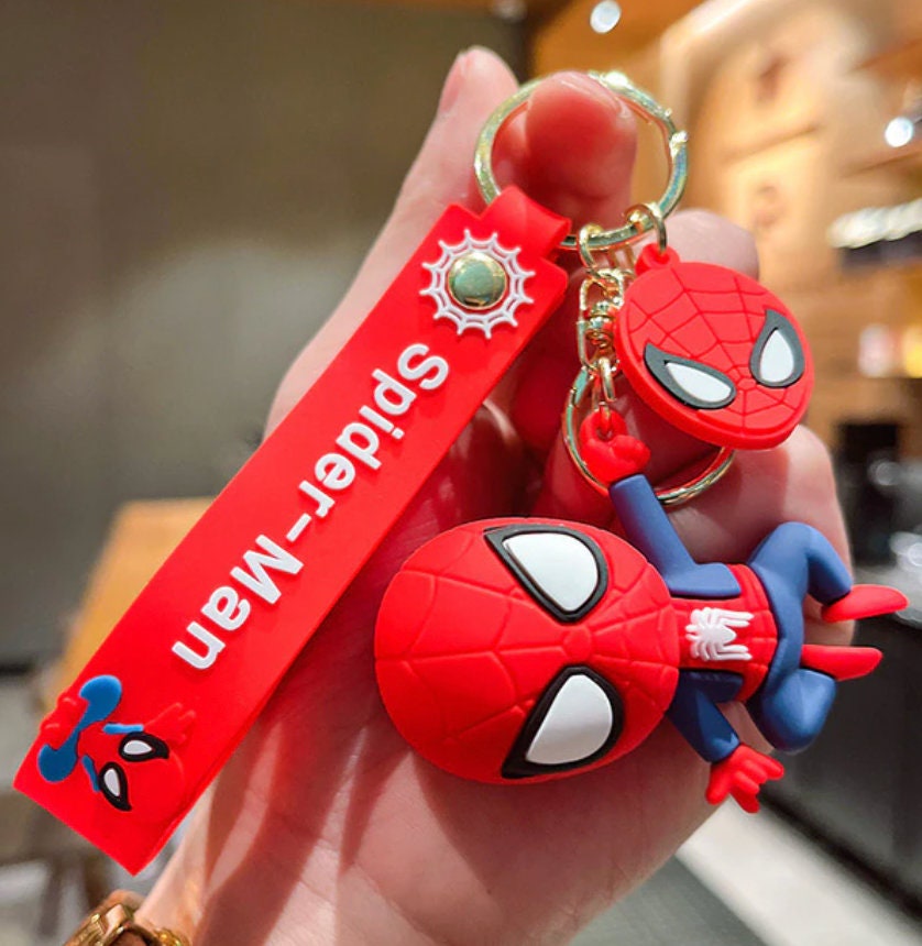 Marvel Spider Man Keychain - Etsy