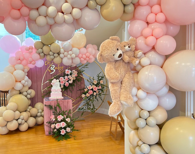 Teddy Bear Balloon Garland Kit,boho Balloon Garland, Neutral Balloon ...