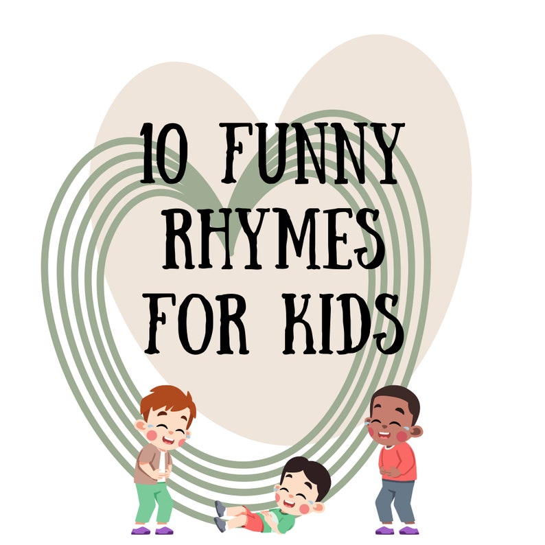 2 Funny Rhymes for Kids, Printable Digital Funny Nursery Rhymes, Kids ...