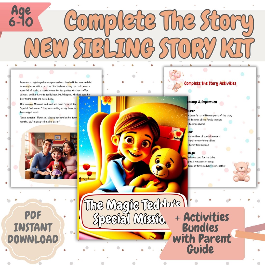 New Sibling Story Sibling Preparation Activity Book PDF New Baby Coming ...