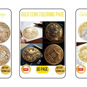 Good as Gold: Printable Gold Coin Coloring Page for All Ages - Etsy