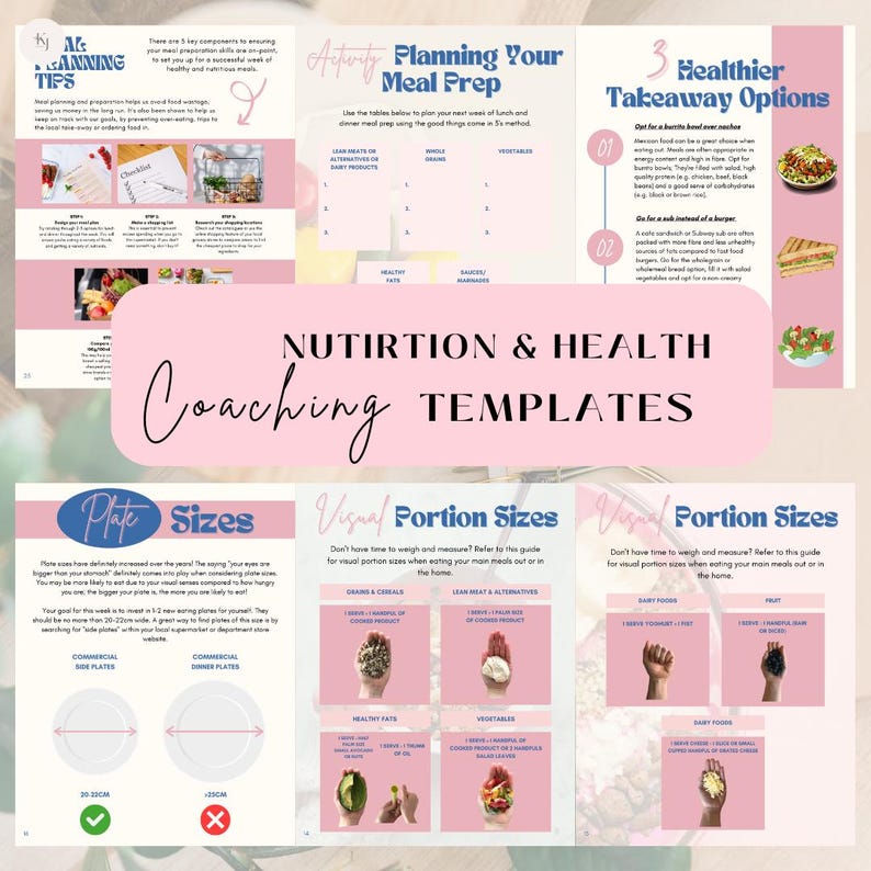 Editable Canva Nutrition Coach Templates | 40+ Page Business Pack for ...