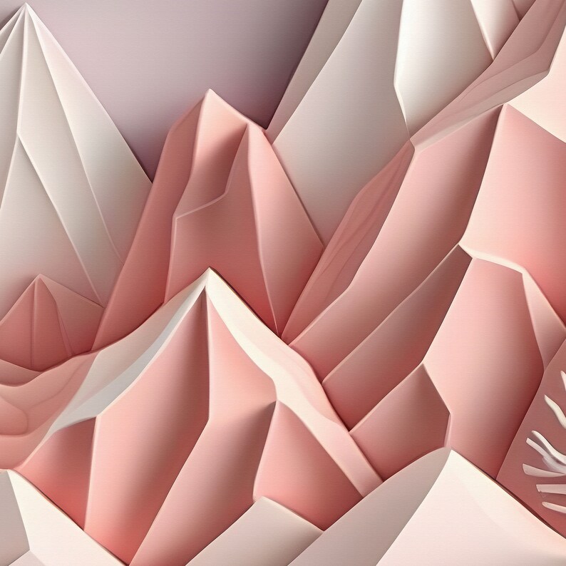 Pink Snowcap Mountains, Winter Wonderland Nursery Decor, Light Nordic ...