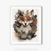 Woodland Fox Portrait, Animal Nursery Decor, Neutral Color Wall Art ...