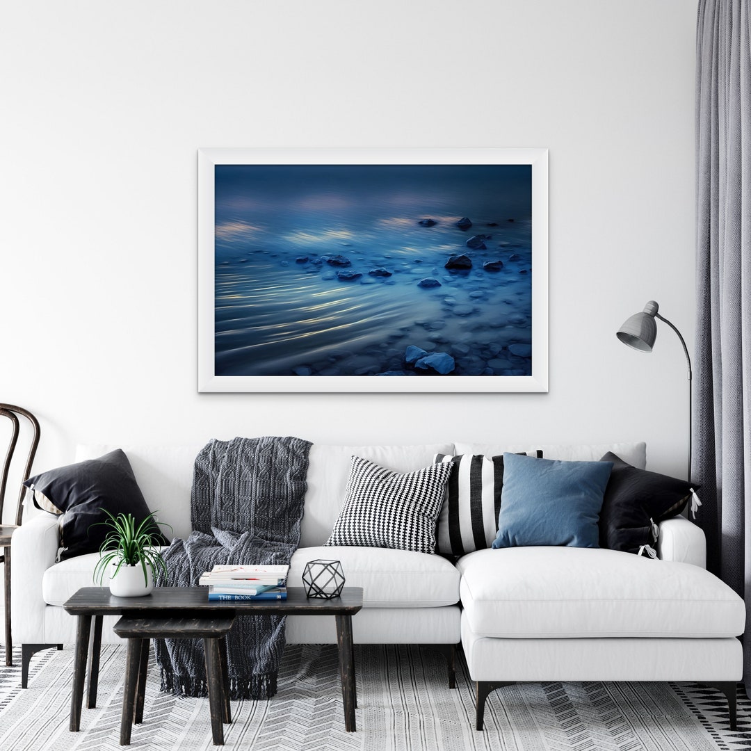 Blue Hour Waves, Printable Art, Digital Wall Print, Print at Home ...