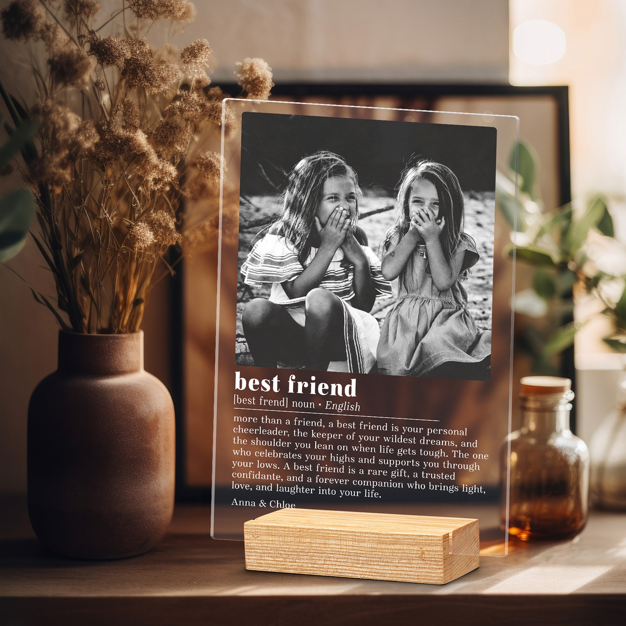 Best Friend Definition Plaque With Stand, Personalized Gifts for ...