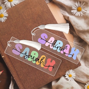 Personalized Bookmark With Custom Name, Back to School Acrylic Bookmark ...