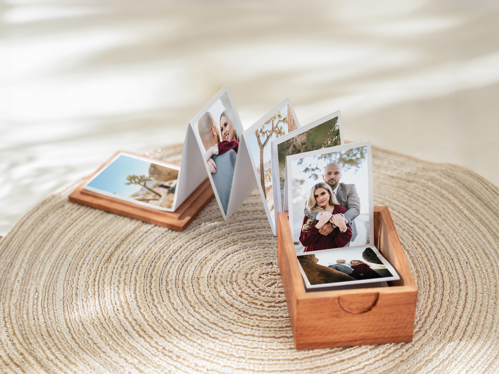 Pull Out Photo Album, Custom Wooden Memory Box, Personalized Photo Box ...