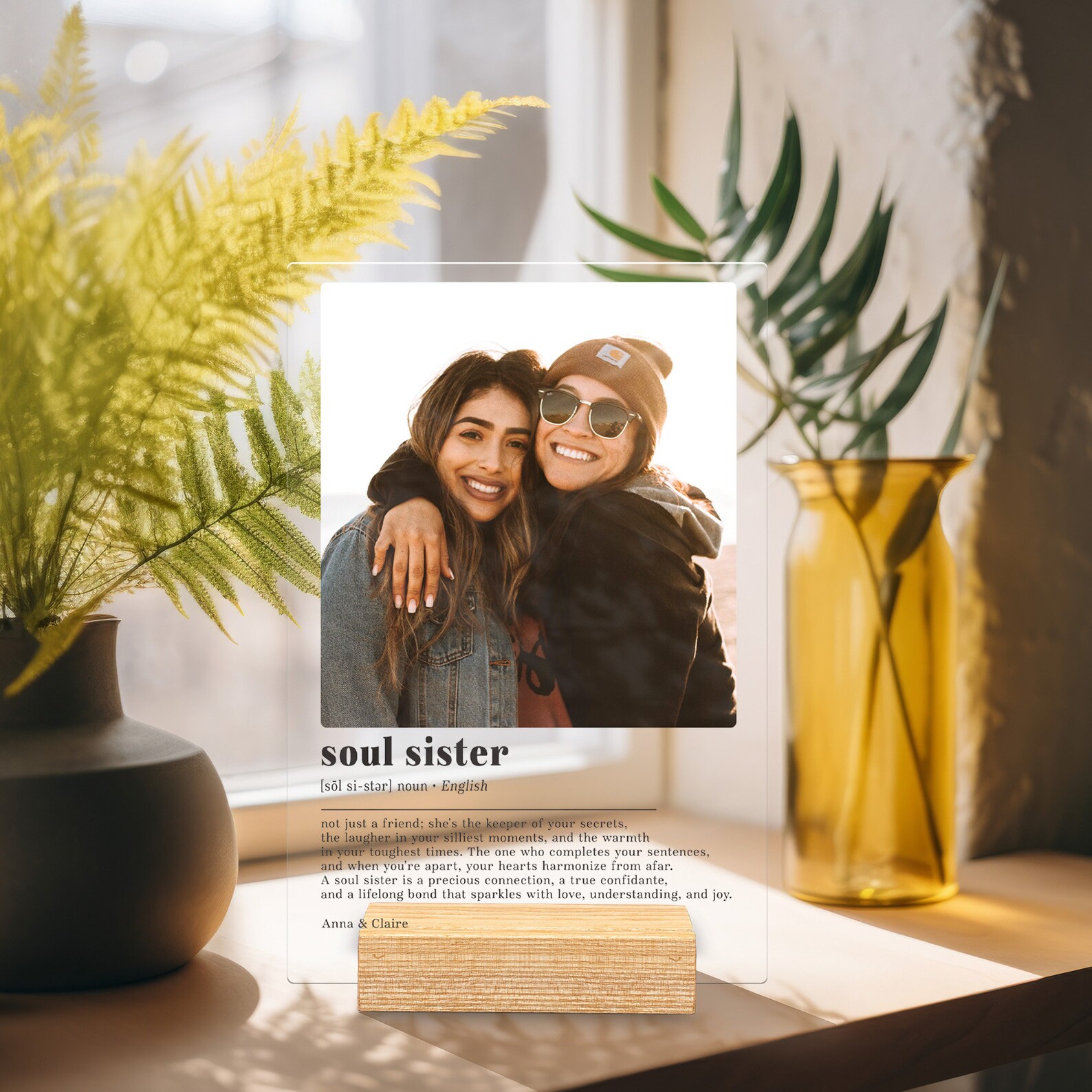 Personalized Soul Sister Definition Plaque: Custom Photo Gift - Etsy