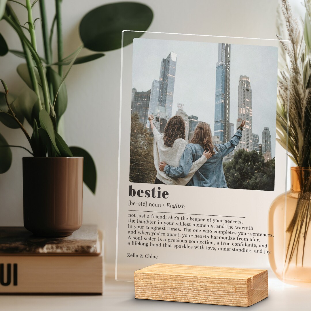 Personalized Best Friend Definition Plaque With Stand, Custom Photo ...