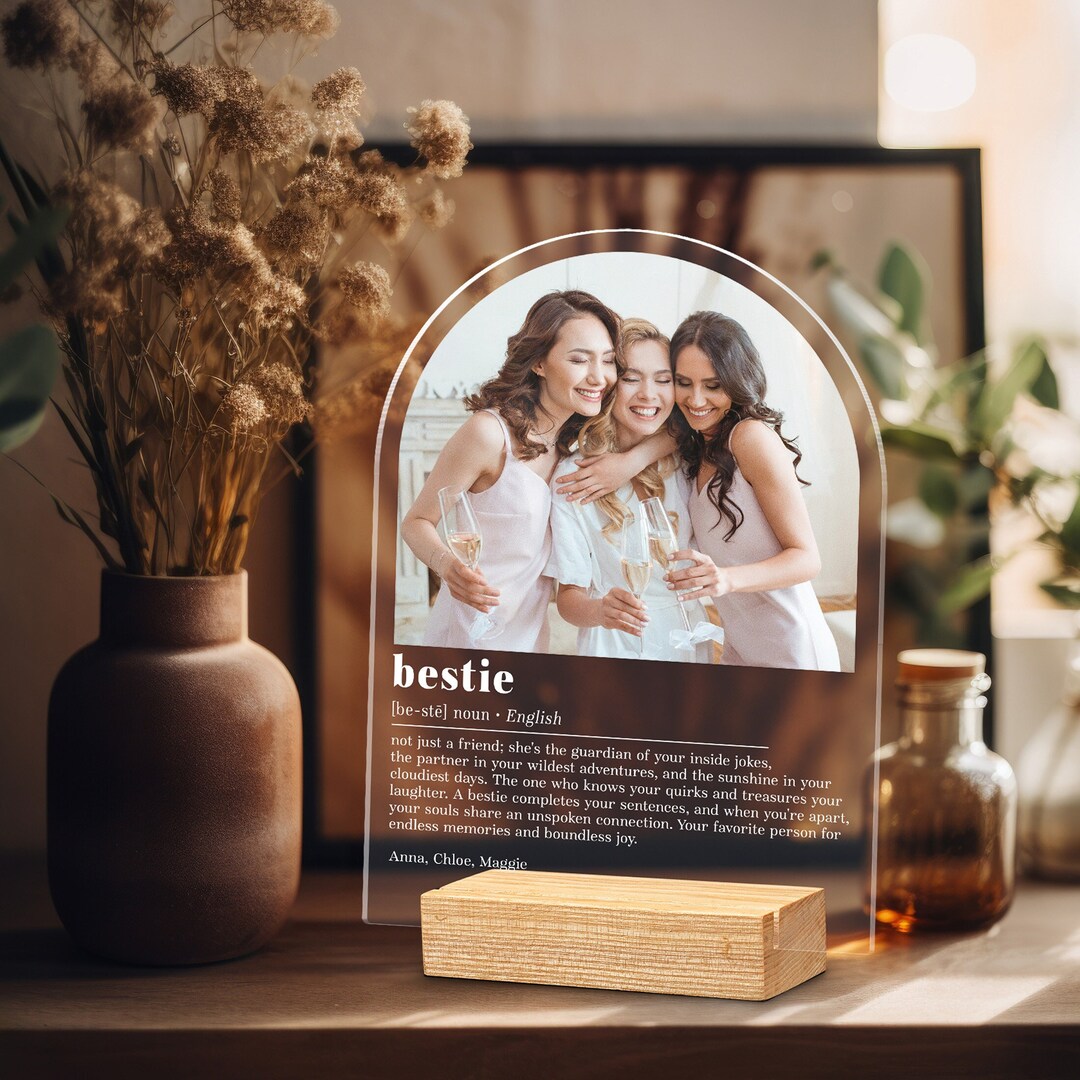 Personalized Best Friend Definition Plaque With Stand, Custom Photo ...