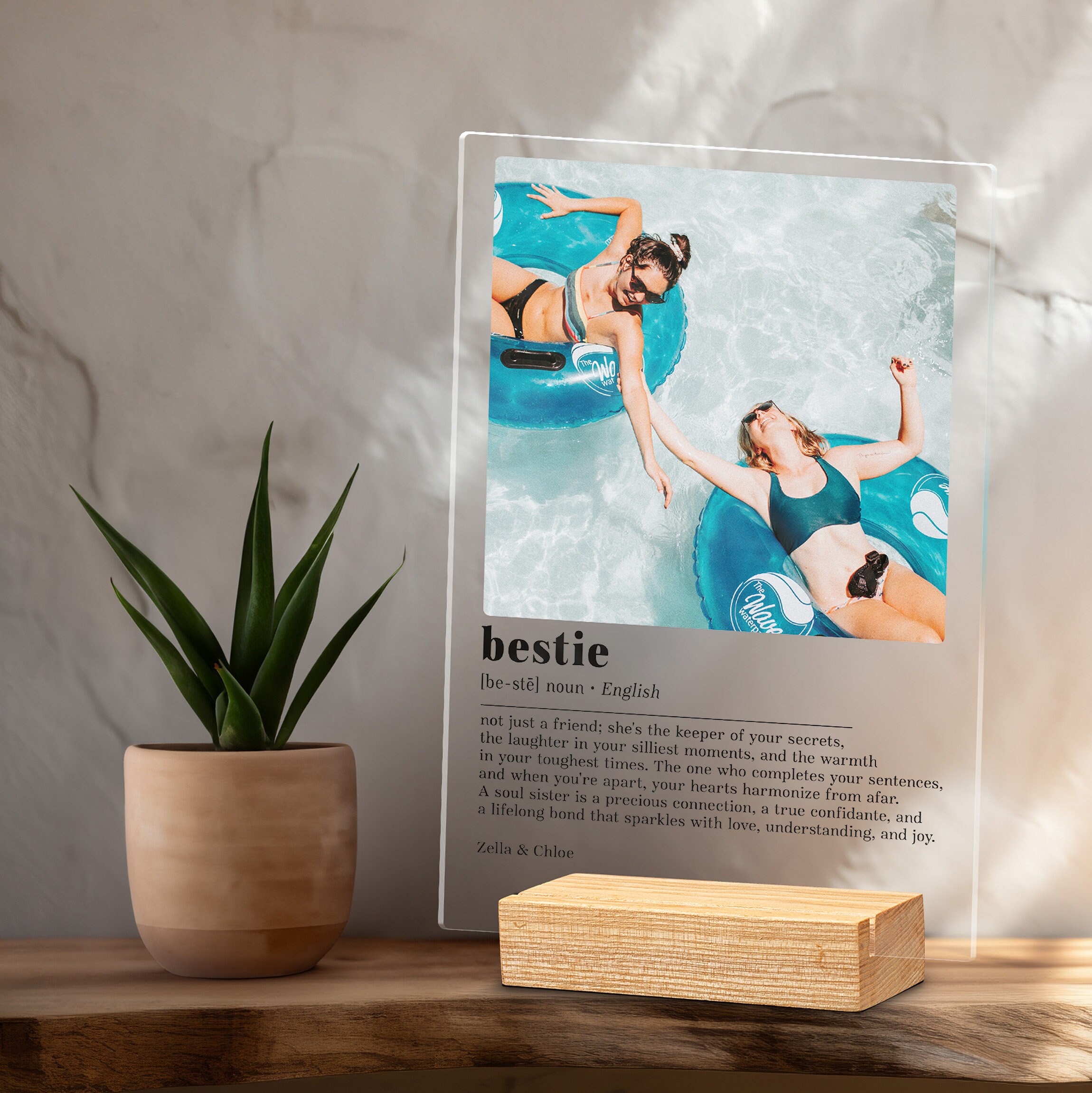 Personalized Best Friend Definition Plaque With Stand, Custom Photo ...