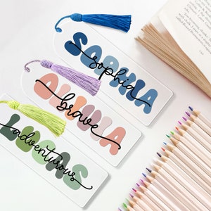 Personalized Bookmark With Custom Name, Back to School Acrylic Bookmark ...