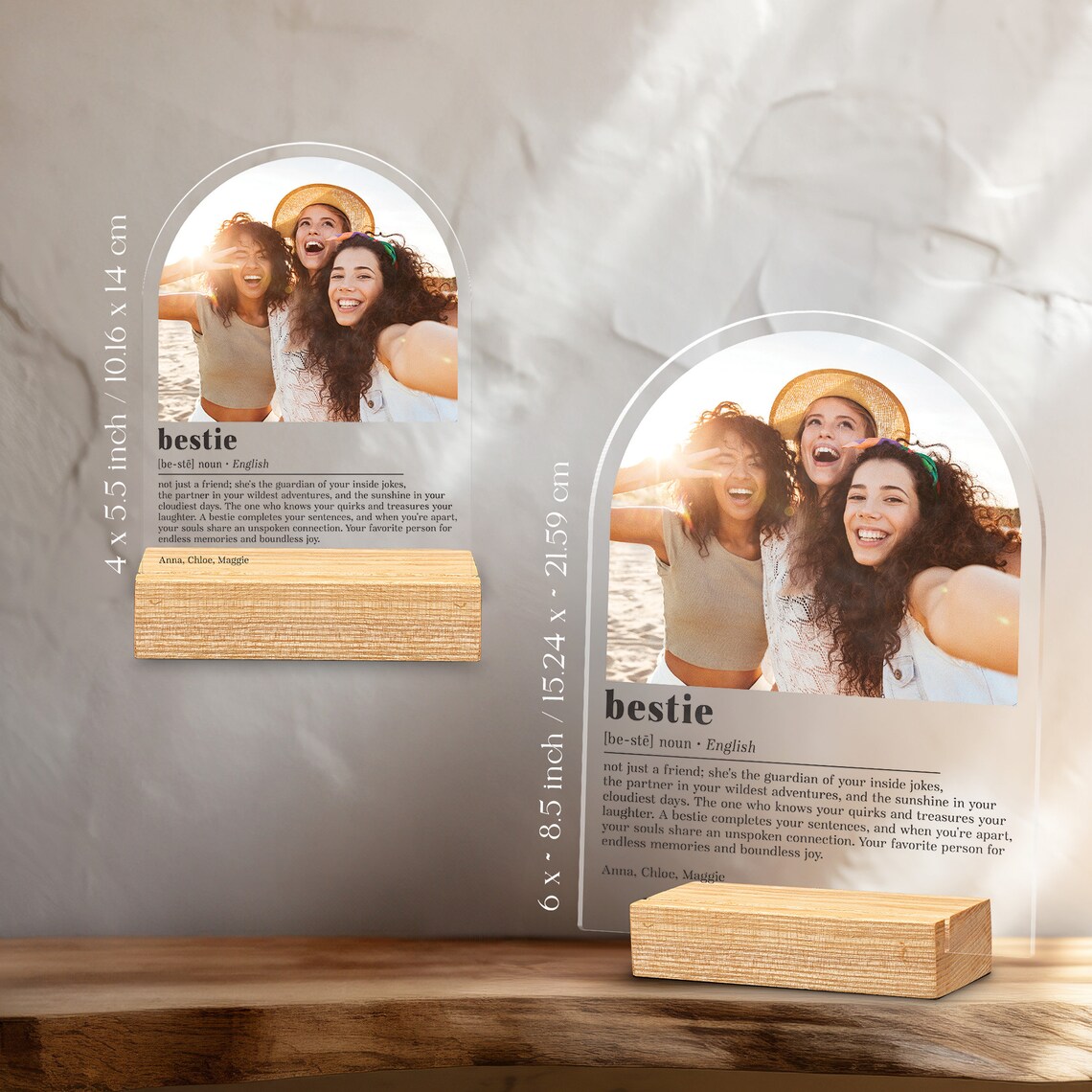 Personalized Best Friend Definition Plaque With Stand, Custom Photo ...