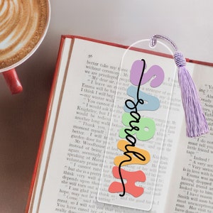 Personalized Bookmark With Custom Name, Back to School Acrylic Bookmark ...