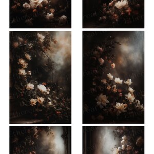 Fine Art Moody Digital Backdrops Moody Magnolia Floral - Etsy