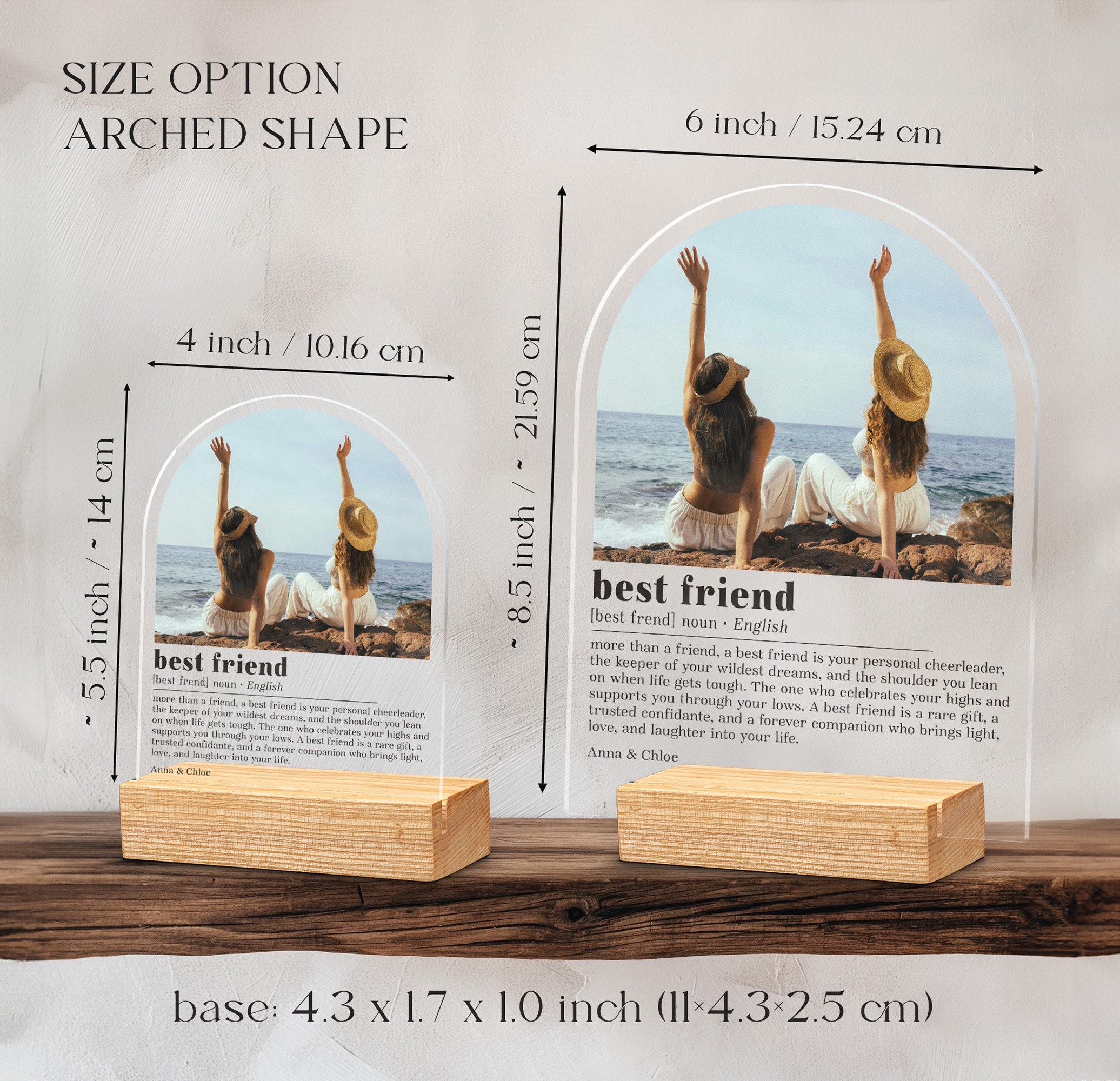 Best Friend Definition Plaque With Stand, Personalized Gifts for ...